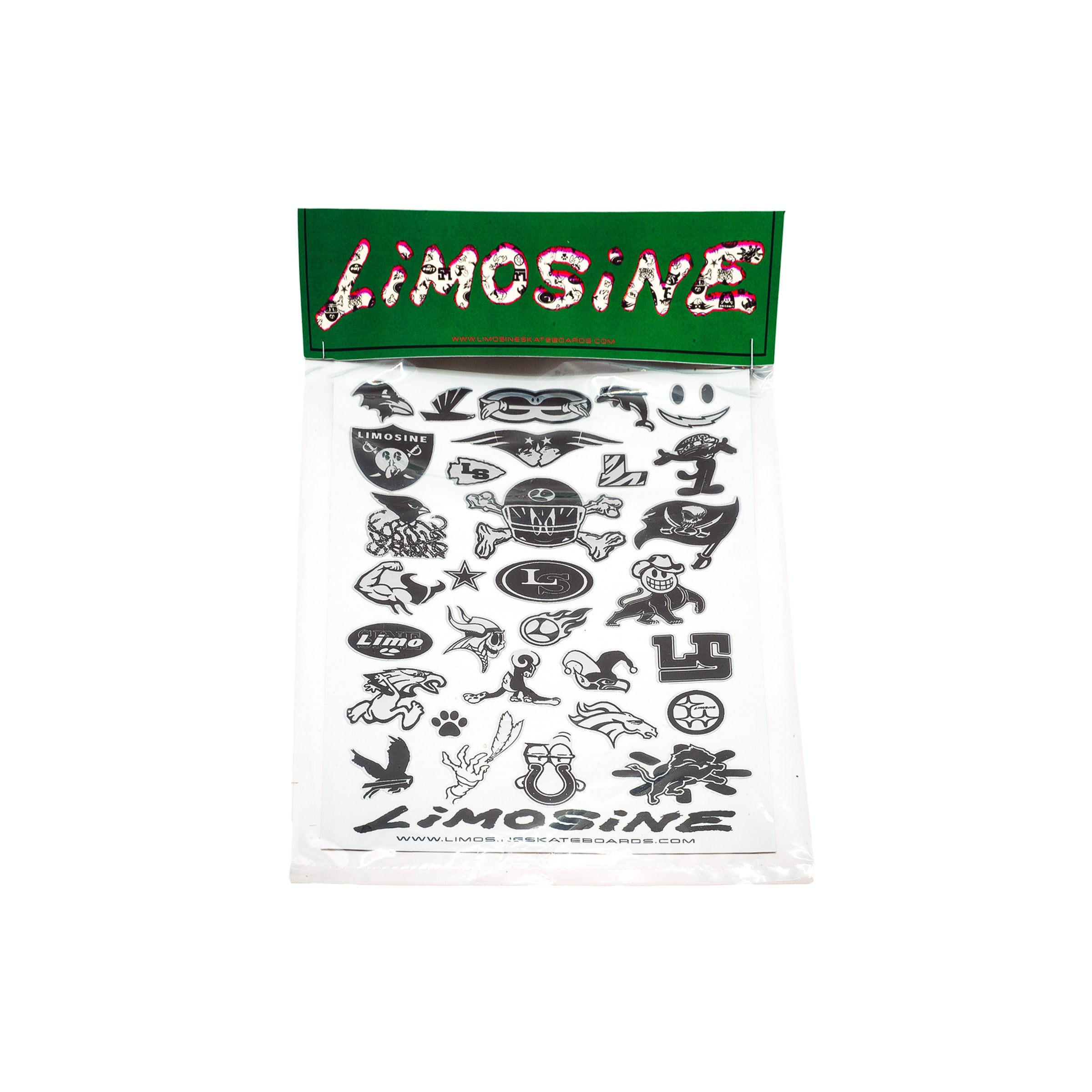 limosine team peel away sticker sheet – Studio Skate Supply